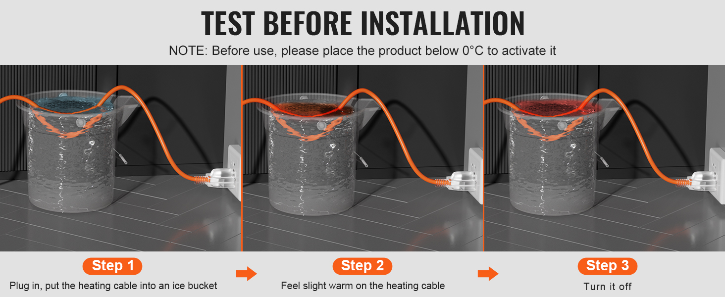 Pipe Heating Cable 24FT 7W/FT Heat Tape for Pipes with Built-in ...