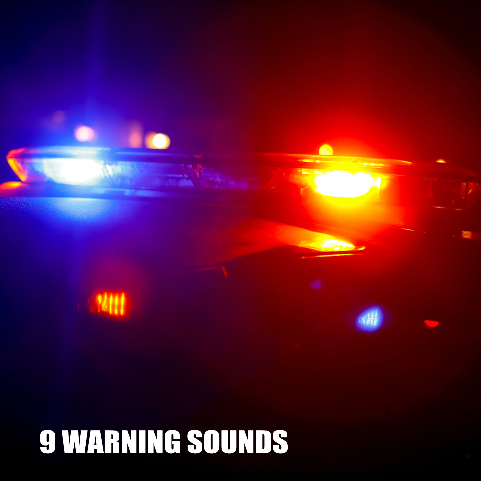 200W 9 Sound Loud Car Warning Alarm Fire Horn PA Speaker MIC System ...