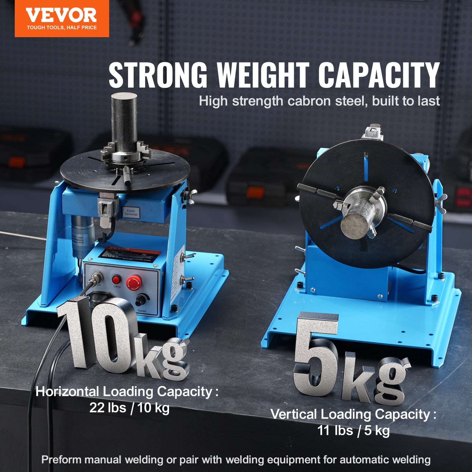 VEVOR 50/1000/30/10KG Rotary Welding Positioner Positioning Turntable ...