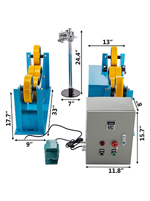 3t Roll Welding Positioner Rotary Turning Positioner 6600lb Roller ...