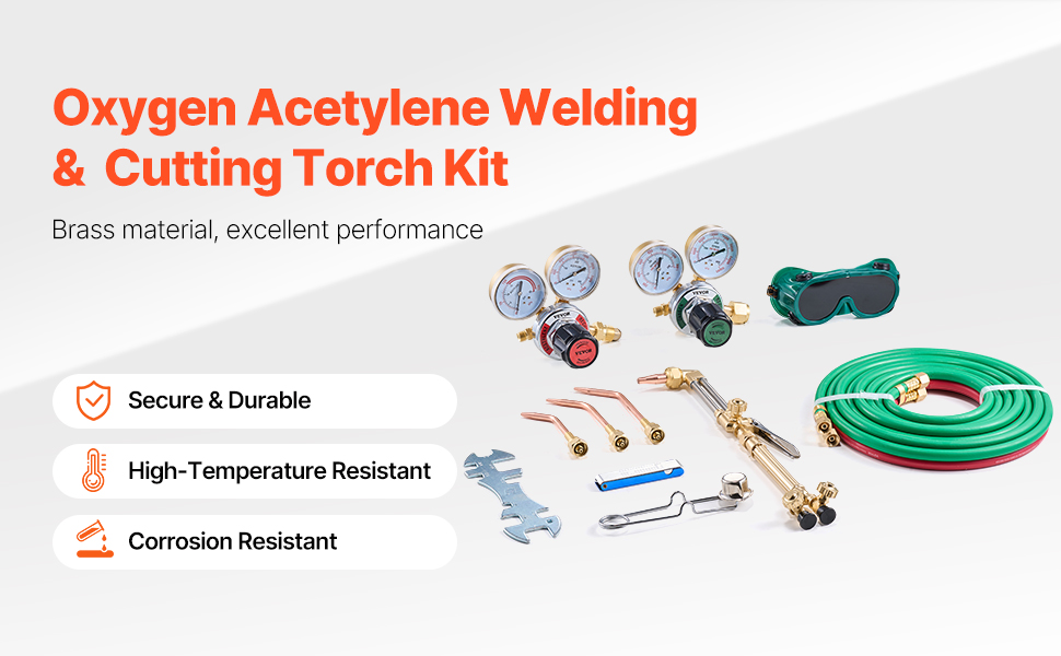 Oxygen Acetylene Torch Kit 14PCS Gas Welding Cutting Set & Portable ...