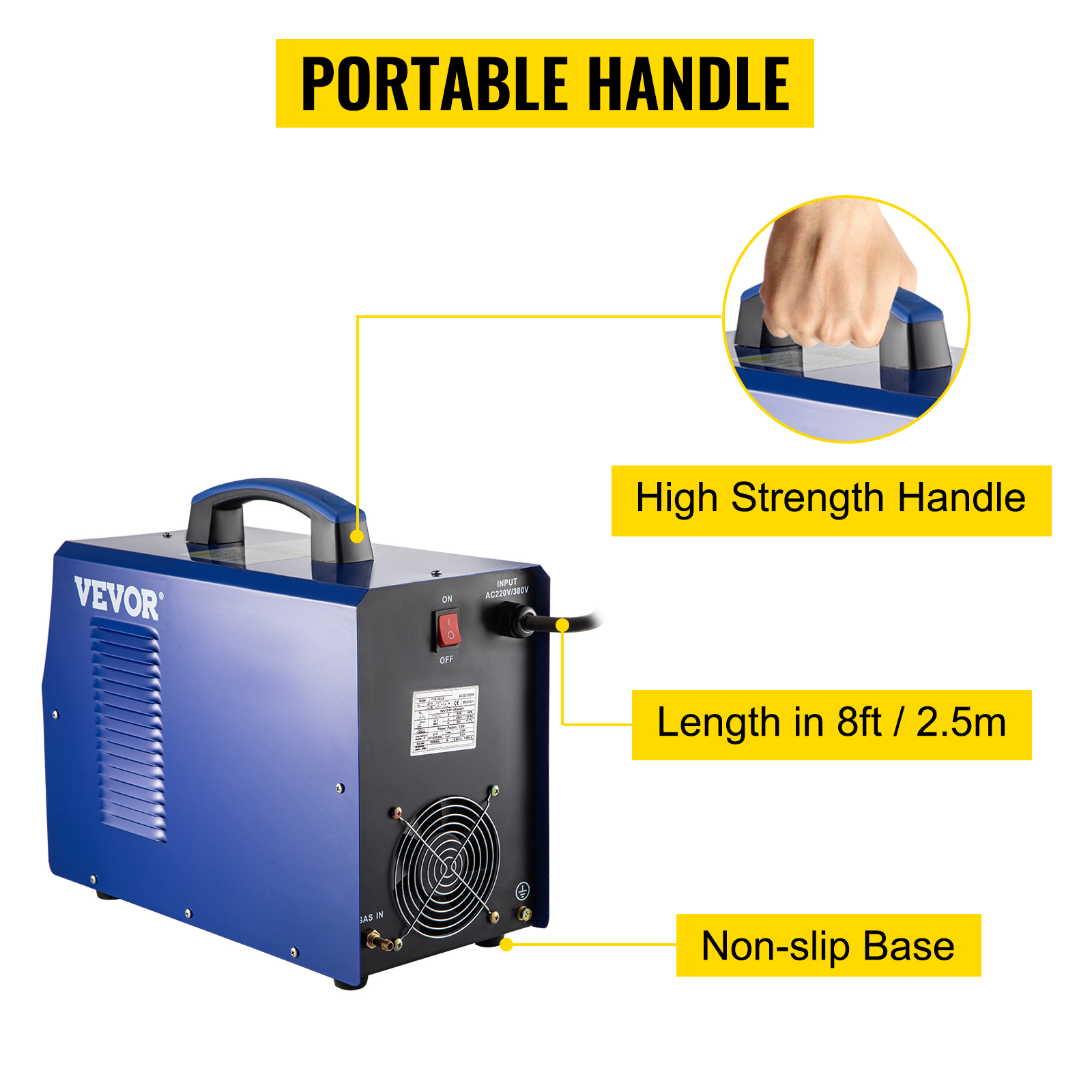 VEVOR TIG Welder AC/DC, 3 in 1 TIG/MMA/ARC Welding Machine with 110 ...