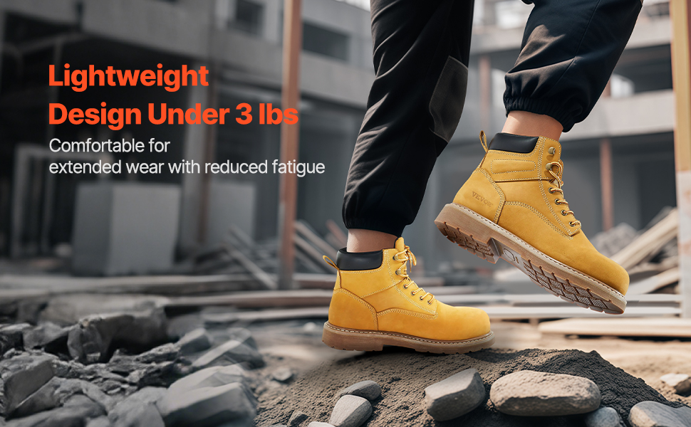 Steel Toe Work Boots US Size 10 Waterproof for Men Slip-Resistant ...