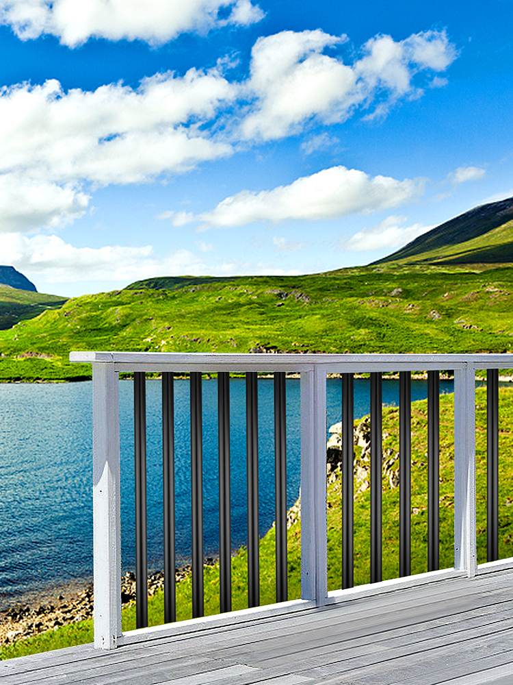 VEVOR Deck Balusters, 51 Pack Metal Deck Spindles, 32"x0.75" Staircase ...