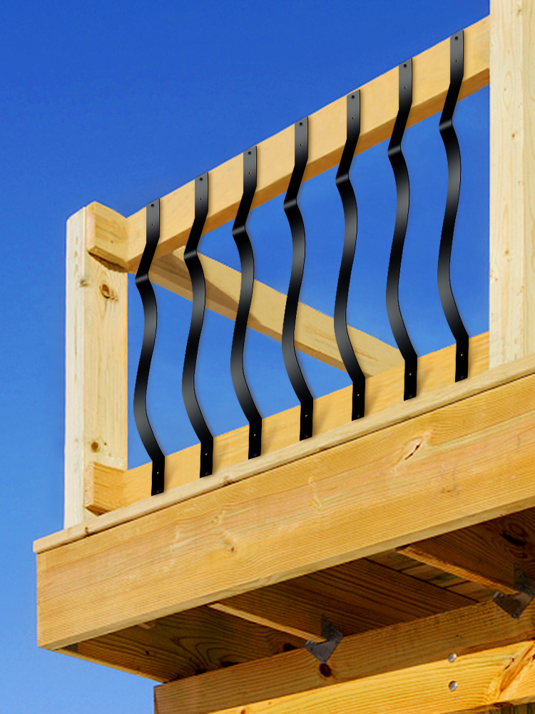 VEVOR Deck Balusters, 61 Pack Metal Deck Spindles, 29.5"x1" Staircase ...