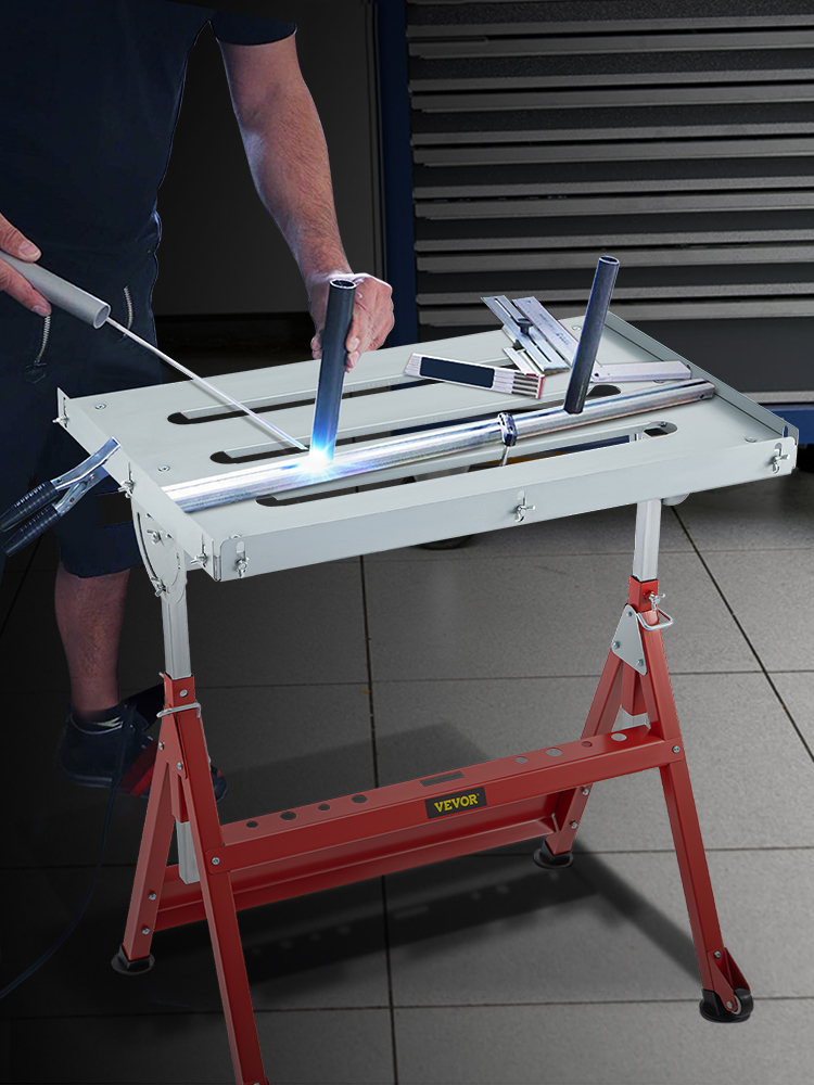 VEVOR Welding Table Steel Welding Table 78 x 58 cm Adjustable Height ...