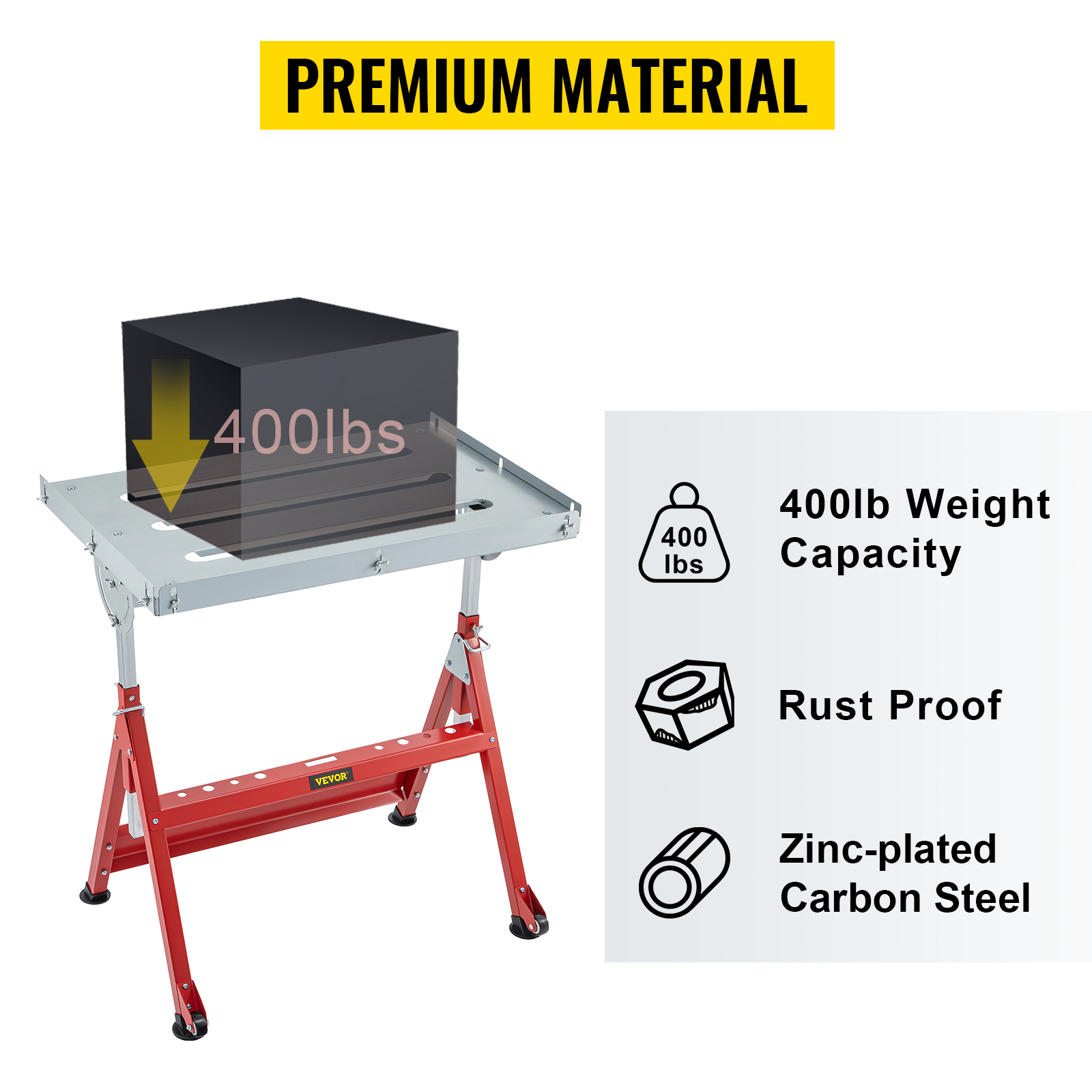 VEVOR Welding Table 36\'\' x 20\'\' Steel Welding Table Three 1.1 in ...