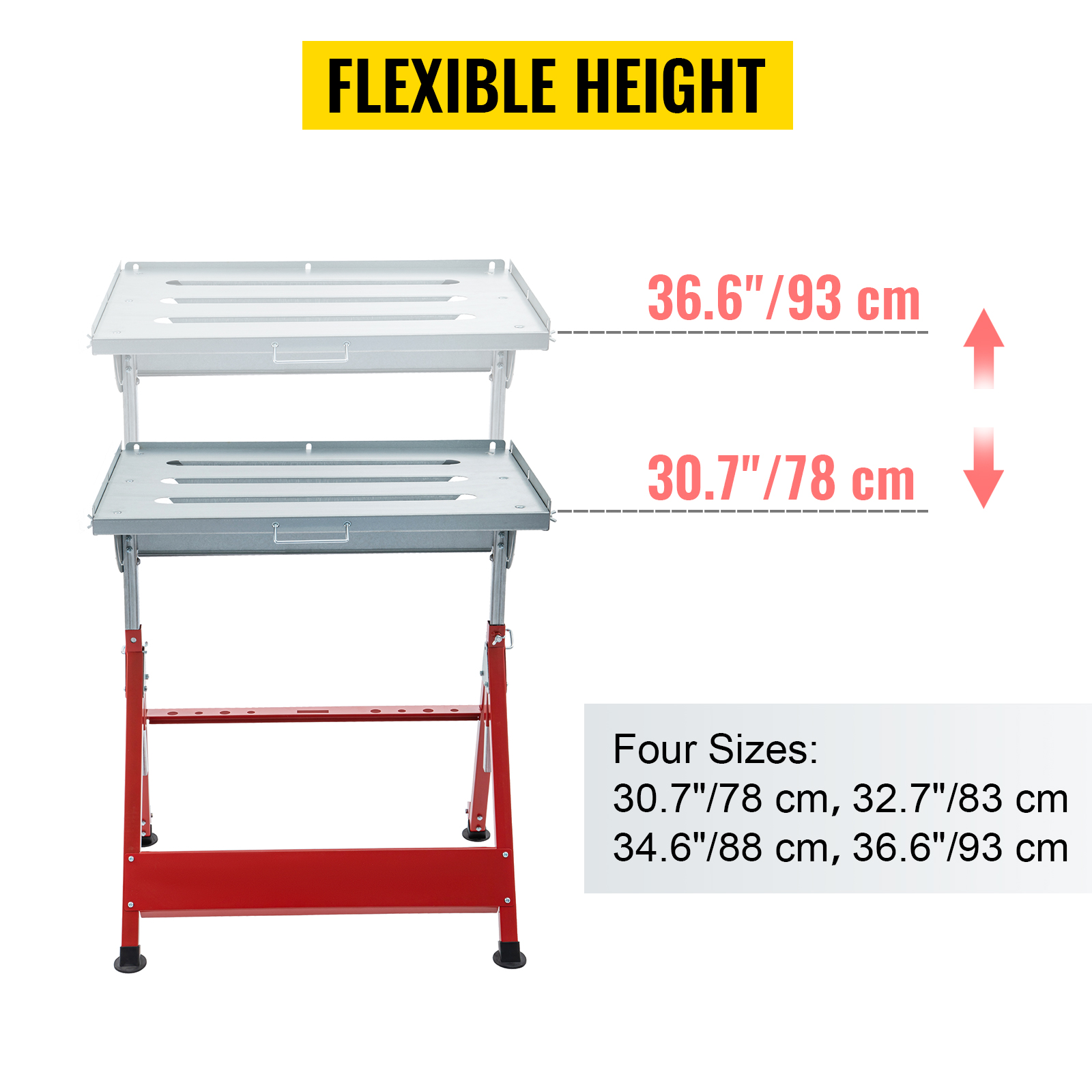 VEVOR Welding Table 36\'\' x 20\'\' Steel Welding Table Three 1.1 in ...