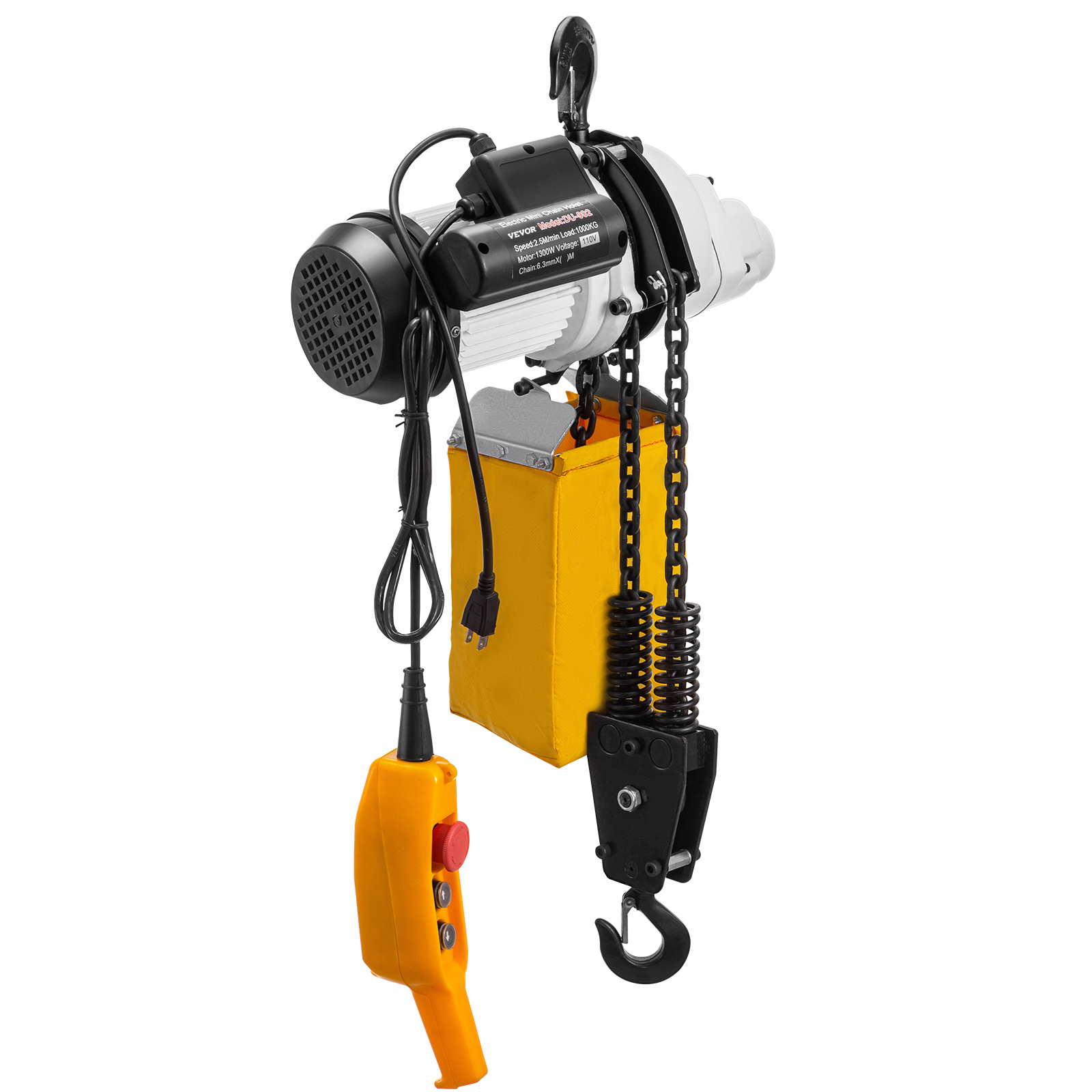 0.5Ton/1Ton Electric Chain Hoist Winch w/ 10'-15' G80 Chain 110V Remote ...
