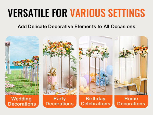 VEVOR 10PCS 31.5inch High Wedding Flower Stand, With Acrylic Laminate ...