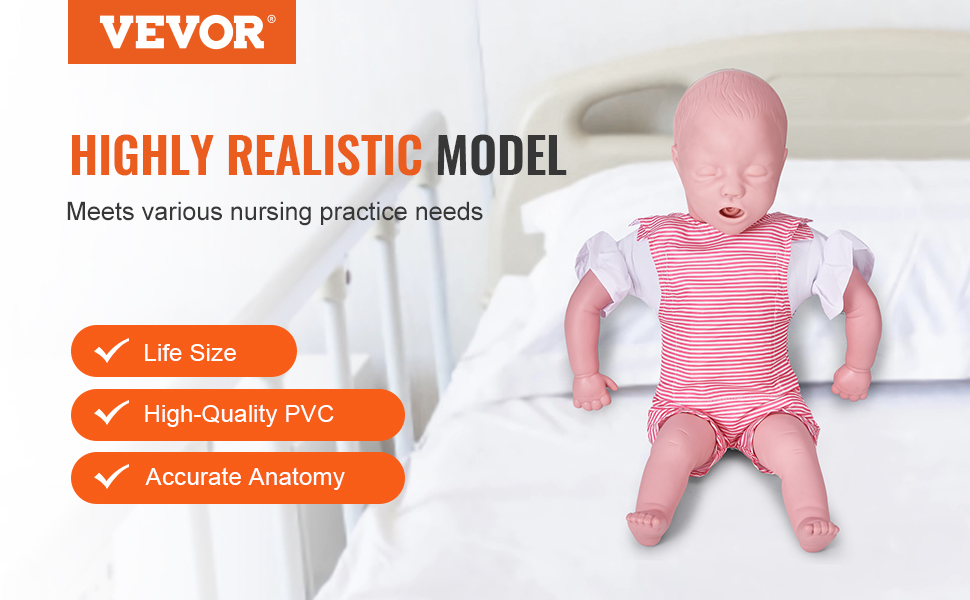 VEVOR Baby Infarction Model Infant Airway Obstruction Training Manikin ...