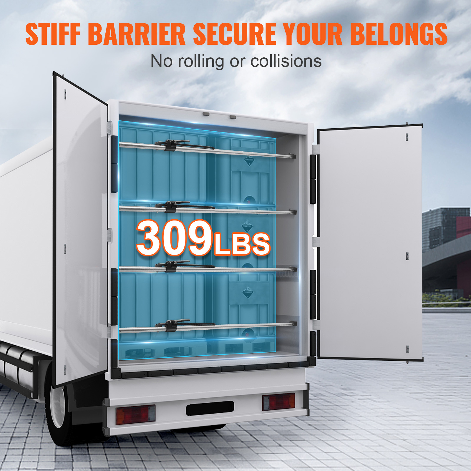 VEVOR Adjustable Cargo Bar Pickup Truck Bed Ratcheting Stabilizer 1 or ...