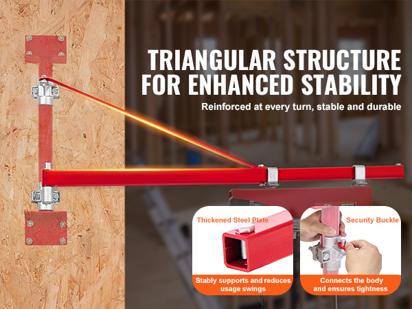 VEVOR Electric Hoist Support Arm, 1320 lbs Max Load Capacity, Electric ...