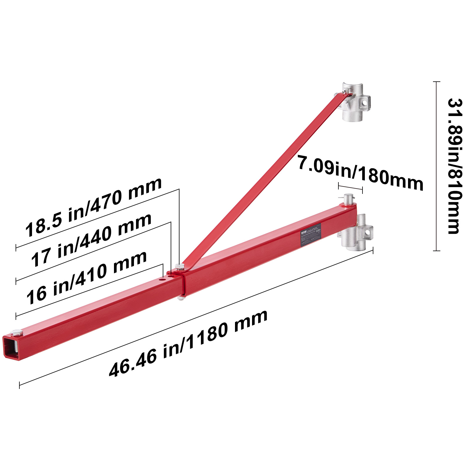 Mophorn Electric Hoist Support Arm, 1320 lbs Max Load Capacity ...