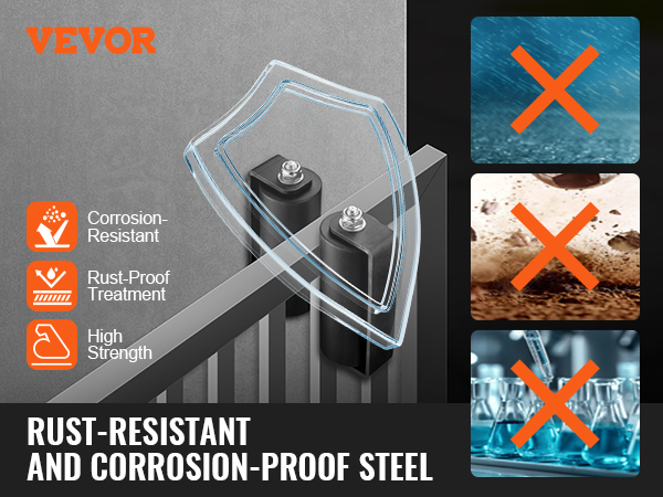 VEVOR Sliding Gate Kit 6” Rolling Hardware C-type Bracket for Connect ...