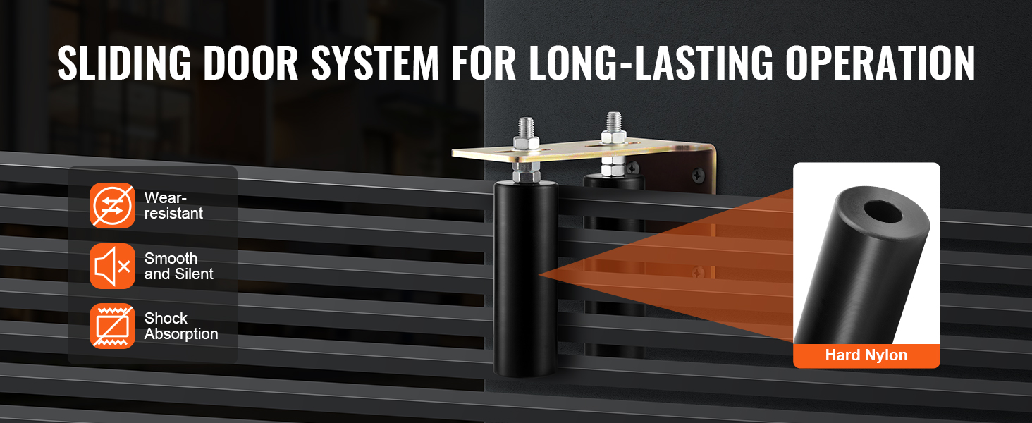 VEVOR Sliding Gate Kit 6” Rolling Hardware with L-Bracket Adjustable ...