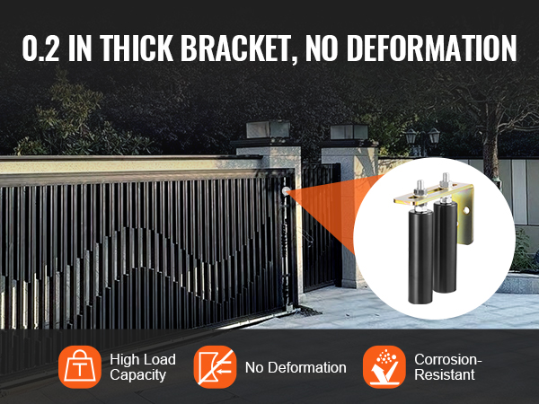 VEVOR Sliding Gate Kit 6” Rolling Hardware with L-Bracket | VEVOR AU