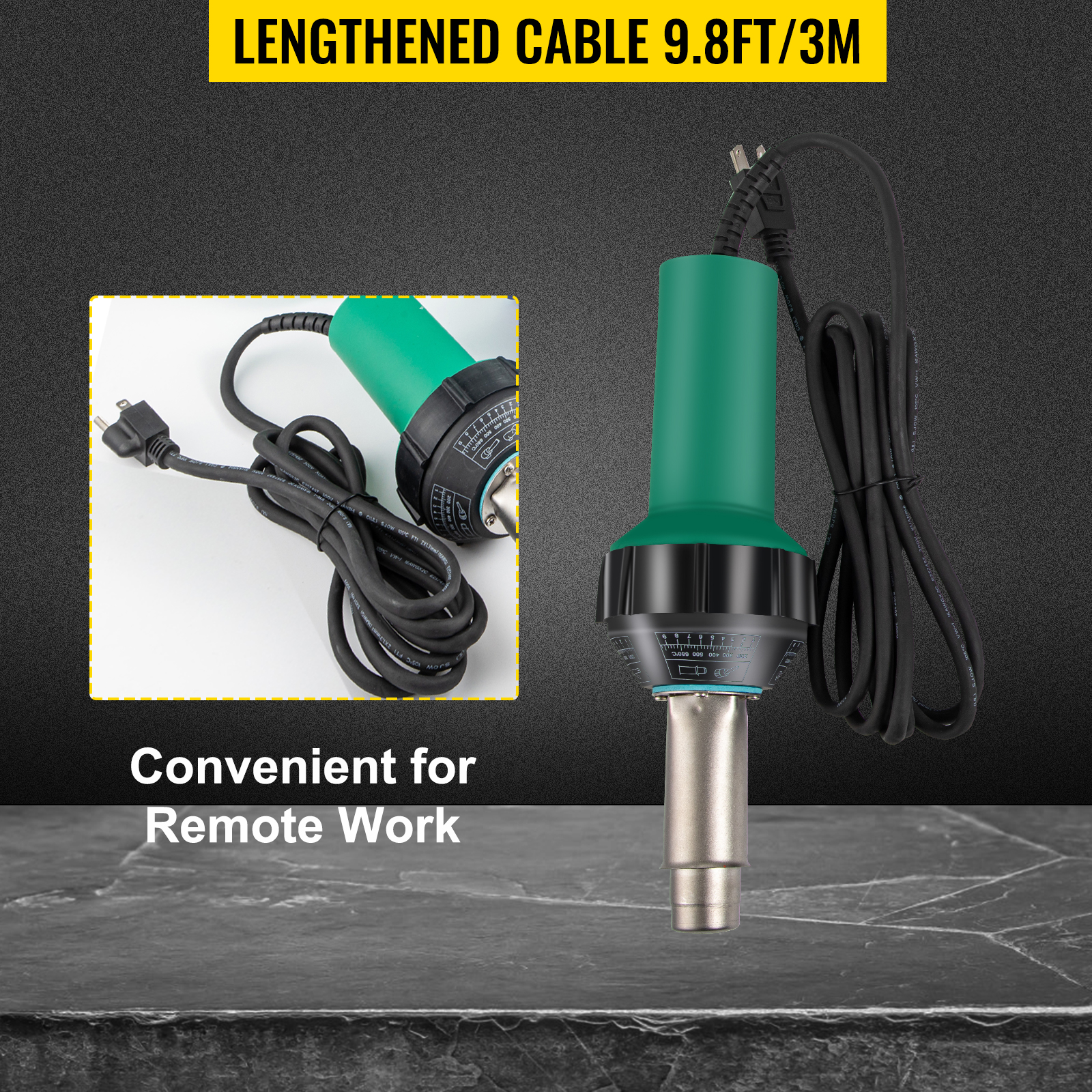 VEVOR Roofing Welder, 6 Pcs PVC Welding Gun, 1600W Hot Air Plastic ...