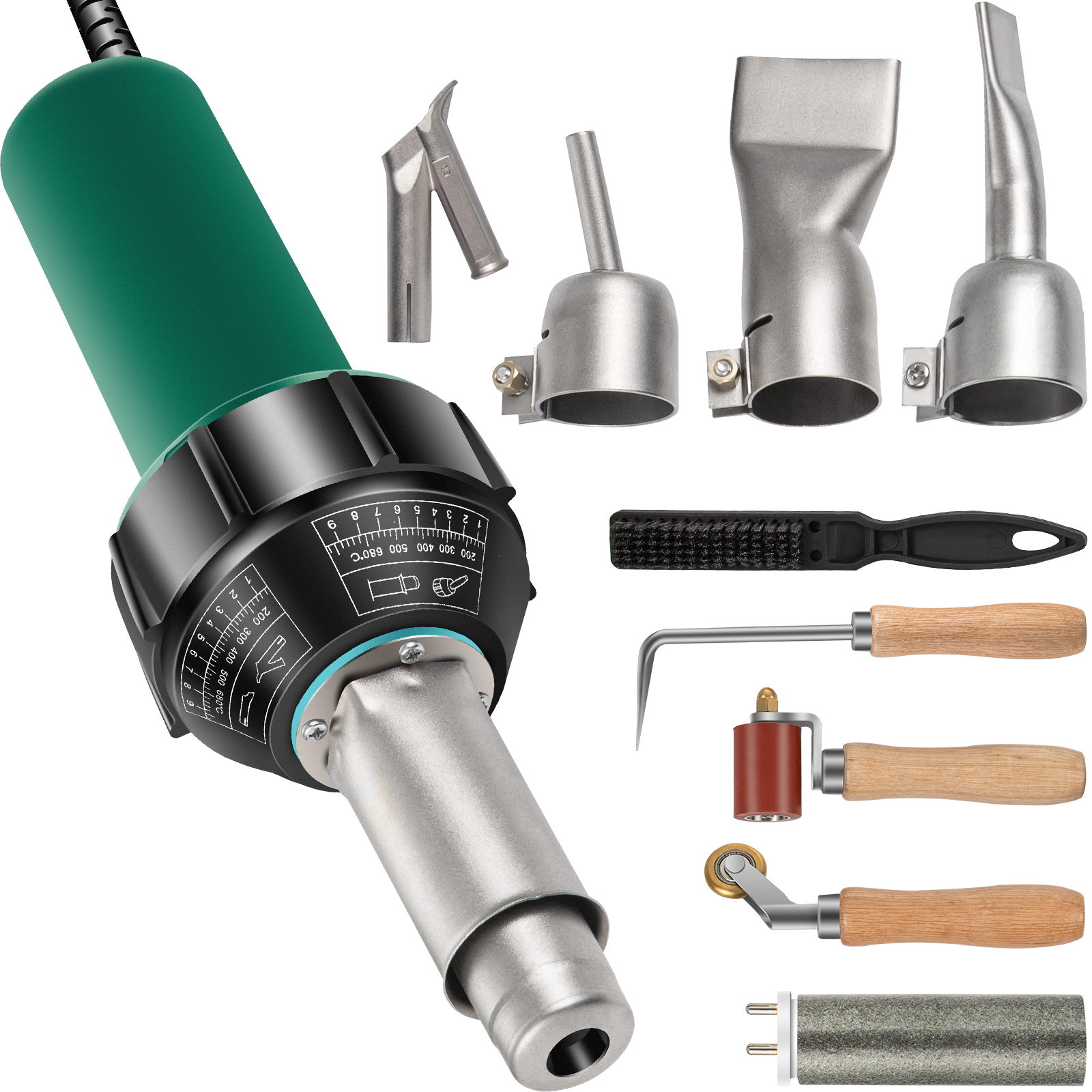 VEVOR Roofing Welder PVC Welding Gun 9 pcs 1600W 120V Welding Tool Kit ...
