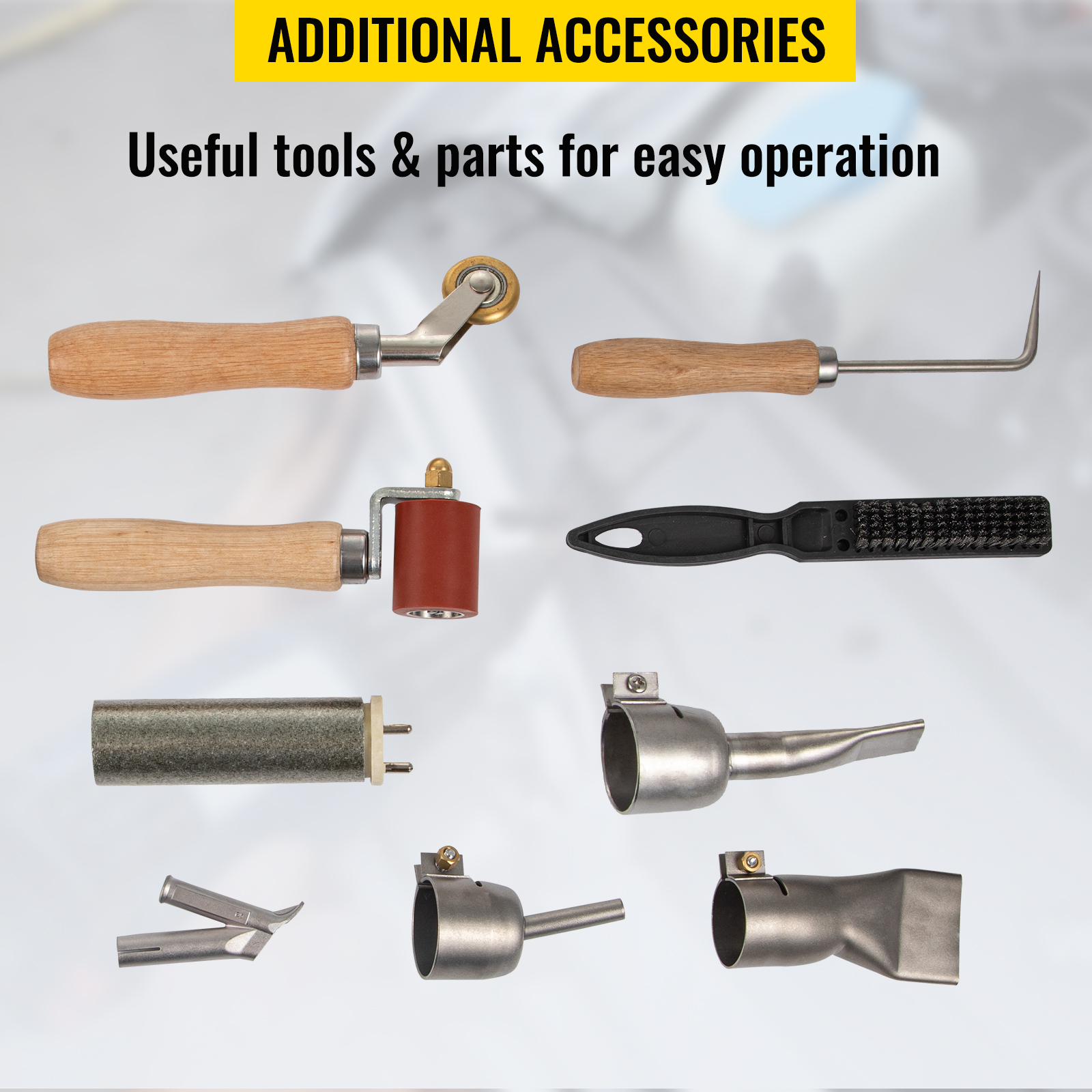 VEVOR Roofing Welder PVC Welding Gun 9 pcs 1600W 120V Welding Tool Kit ...