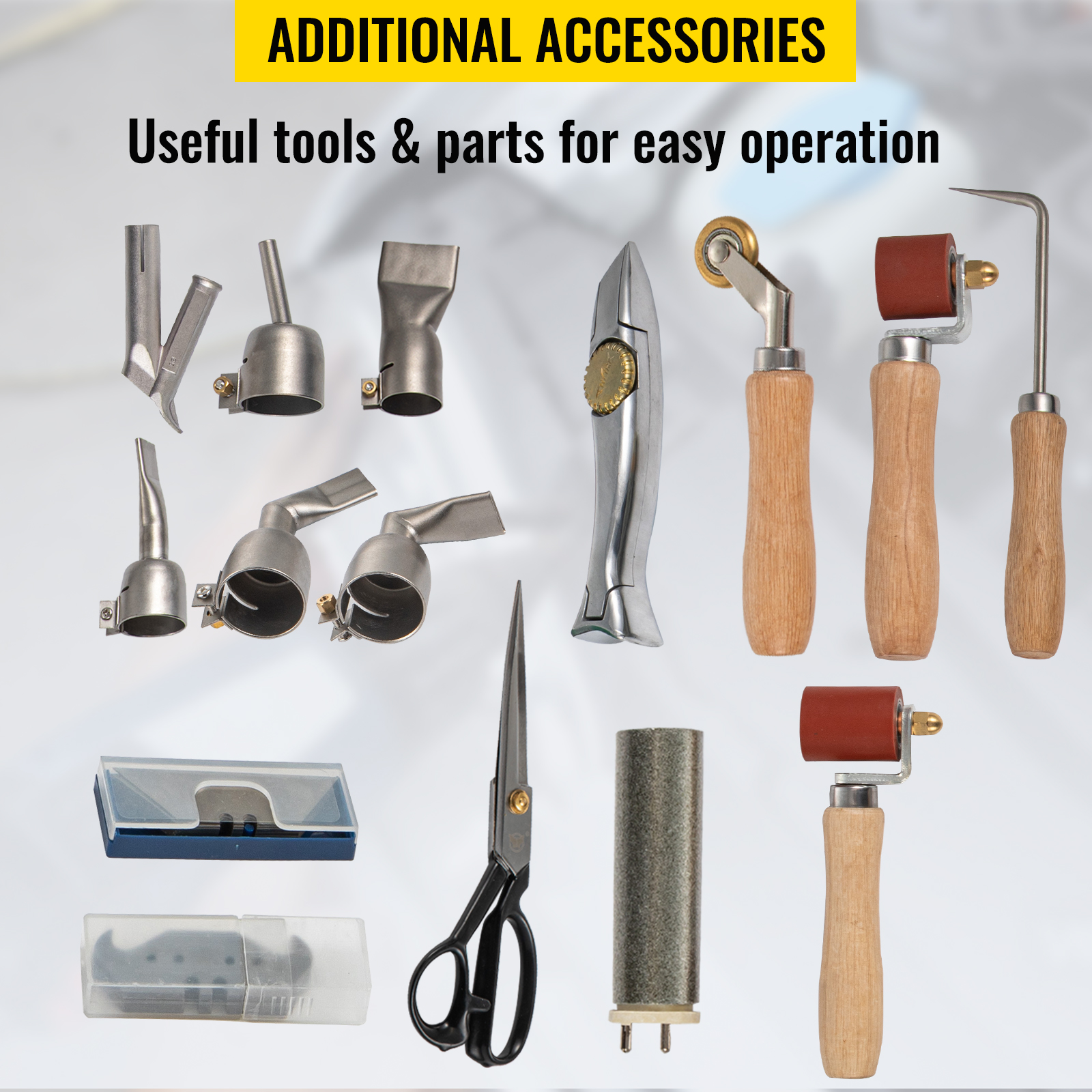 VEVOR Roofing Welder PVC Welding Gun 15 pcs 1600W 120V Hot Air Welding ...
