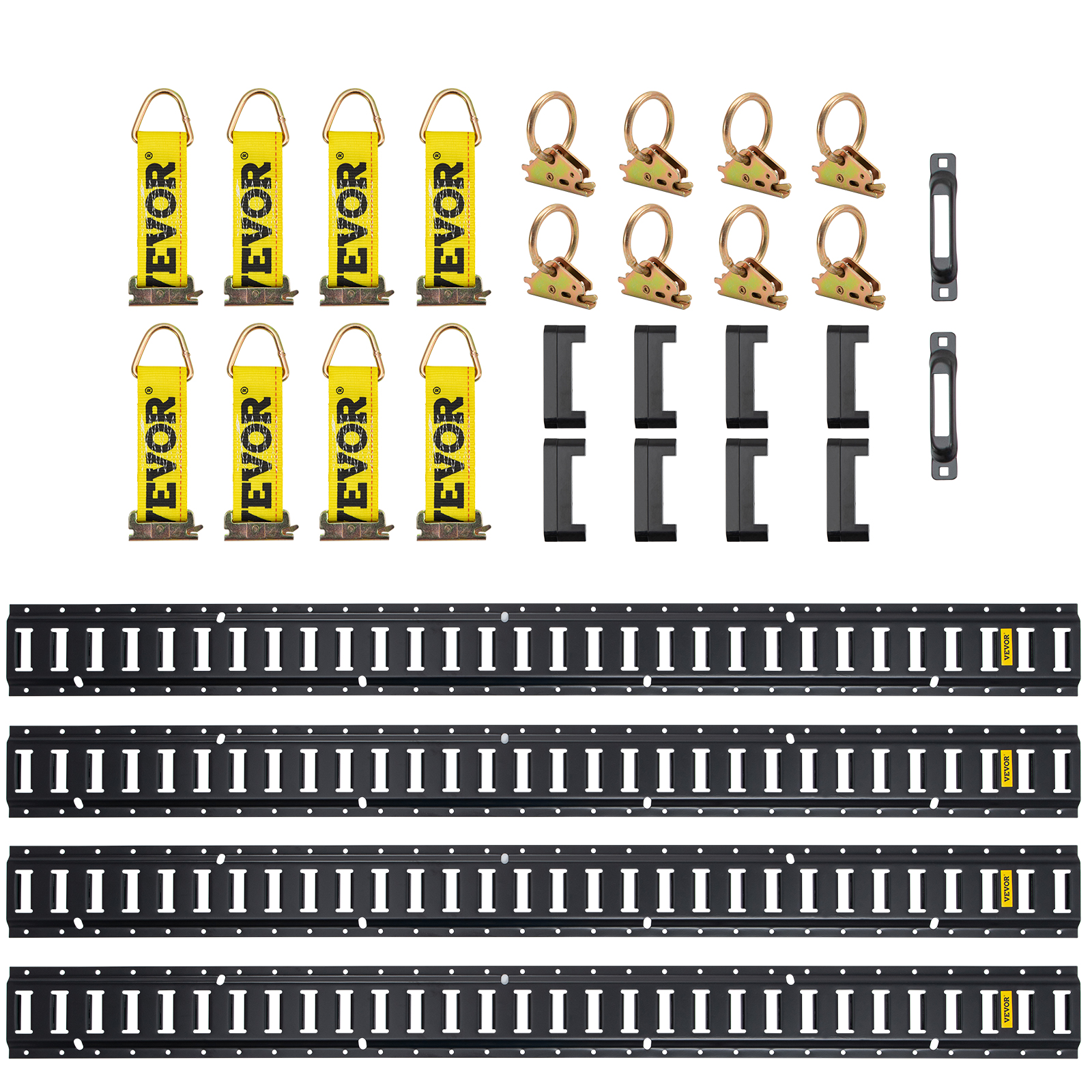 4'/5'/8' Horizontal E Track Tie Down Rail，12'/15' E Track Straps ...