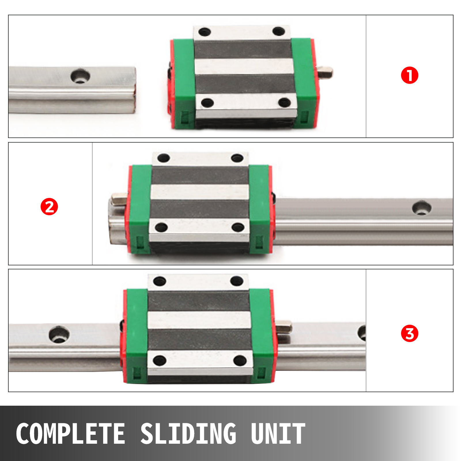 VEVOR Linear Rail 15-300mm 2X Linear Guideway Rail 4X Square Type ... VEVOR Linear Rail 15-300mm 2X Linear Guideway Rail 4X Square Type ...