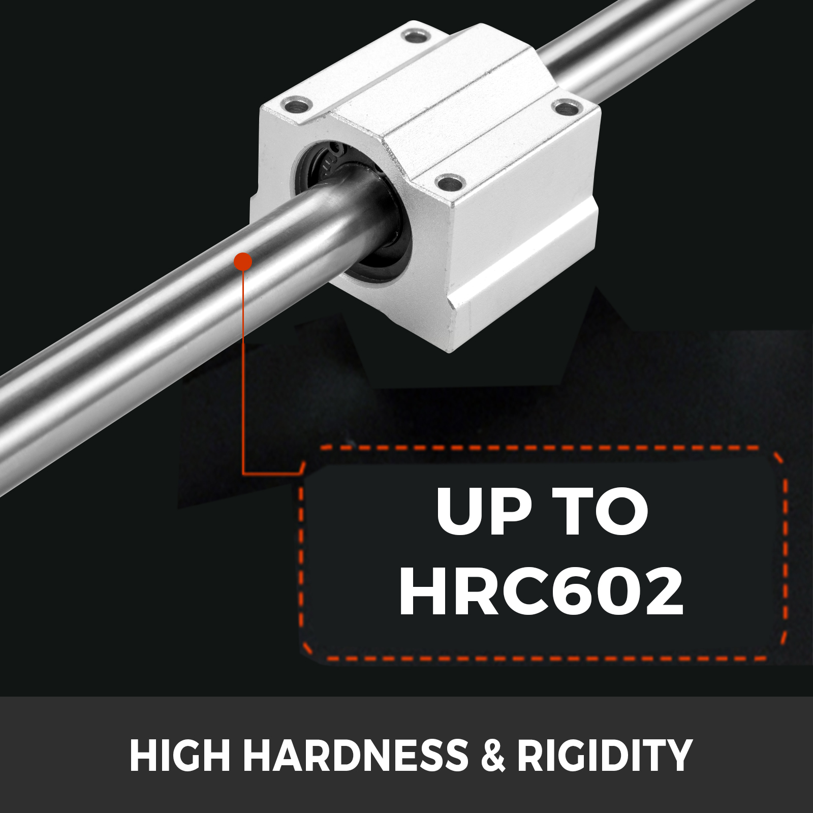 Optical Axis 20mm 600mm Linear Rail Shaft Rod With Bearing Block ...