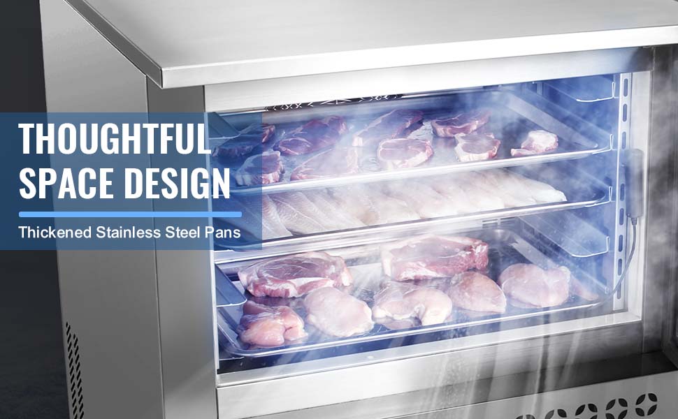 114L Commercial Blast Freezer 5 Trays Blast Chiller Chest Seafood ...