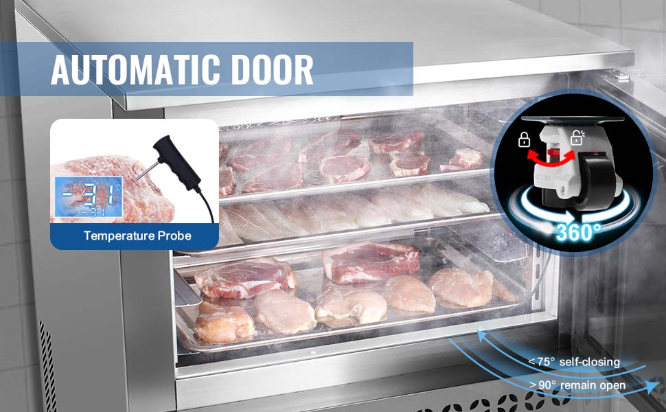 114L Commercial Blast Freezer 5 Trays Blast Chiller Chest Seafood ...