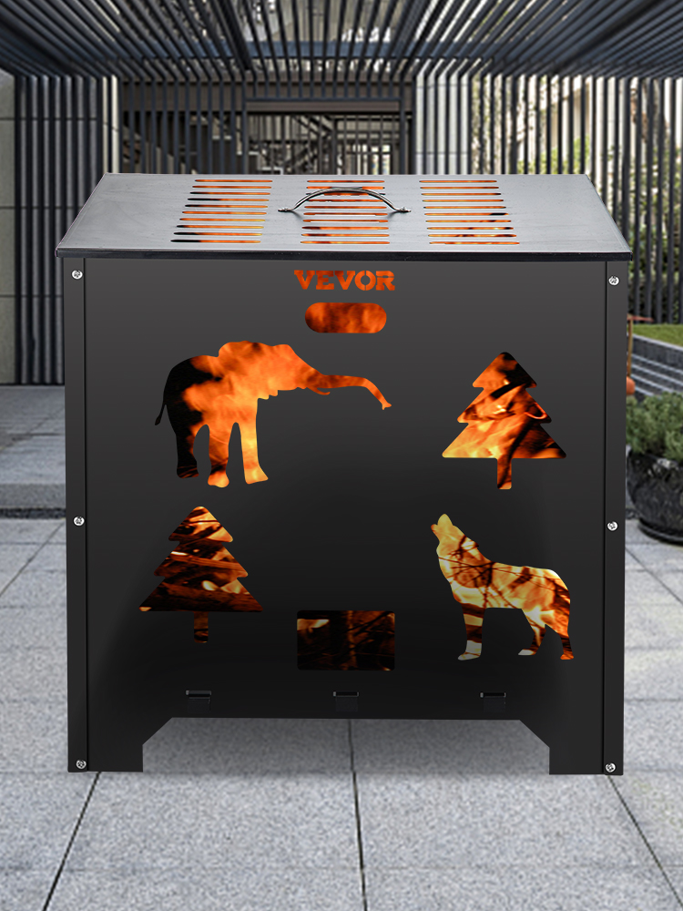 VEVOR Burn Barrel, 22x22x22 inch Burn Cage, Carbon Steel Cage ...