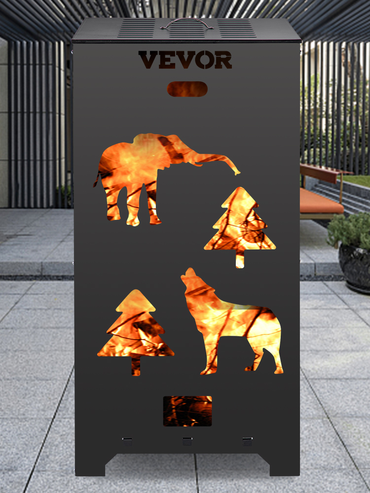 VEVOR Burn Barrel, 22x22x45 inch Burn Cage, Carbon Steel Cage ...