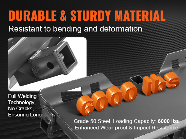 VEVOR Universal 3-point Skid Steer Plate, 5/16" Skid Steer Attachment ...