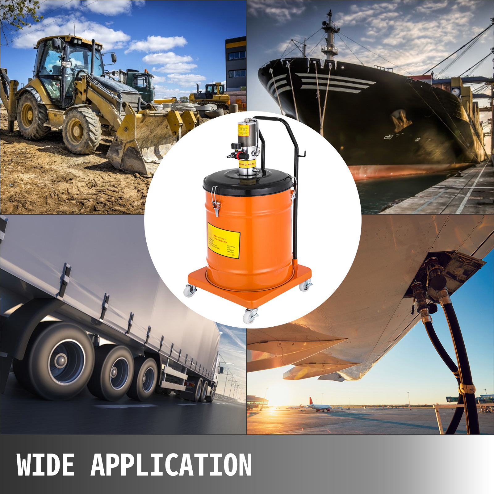 40l Grease Pump 10 Gallon Pneumatic Pump With Grease Hose And Spray ...