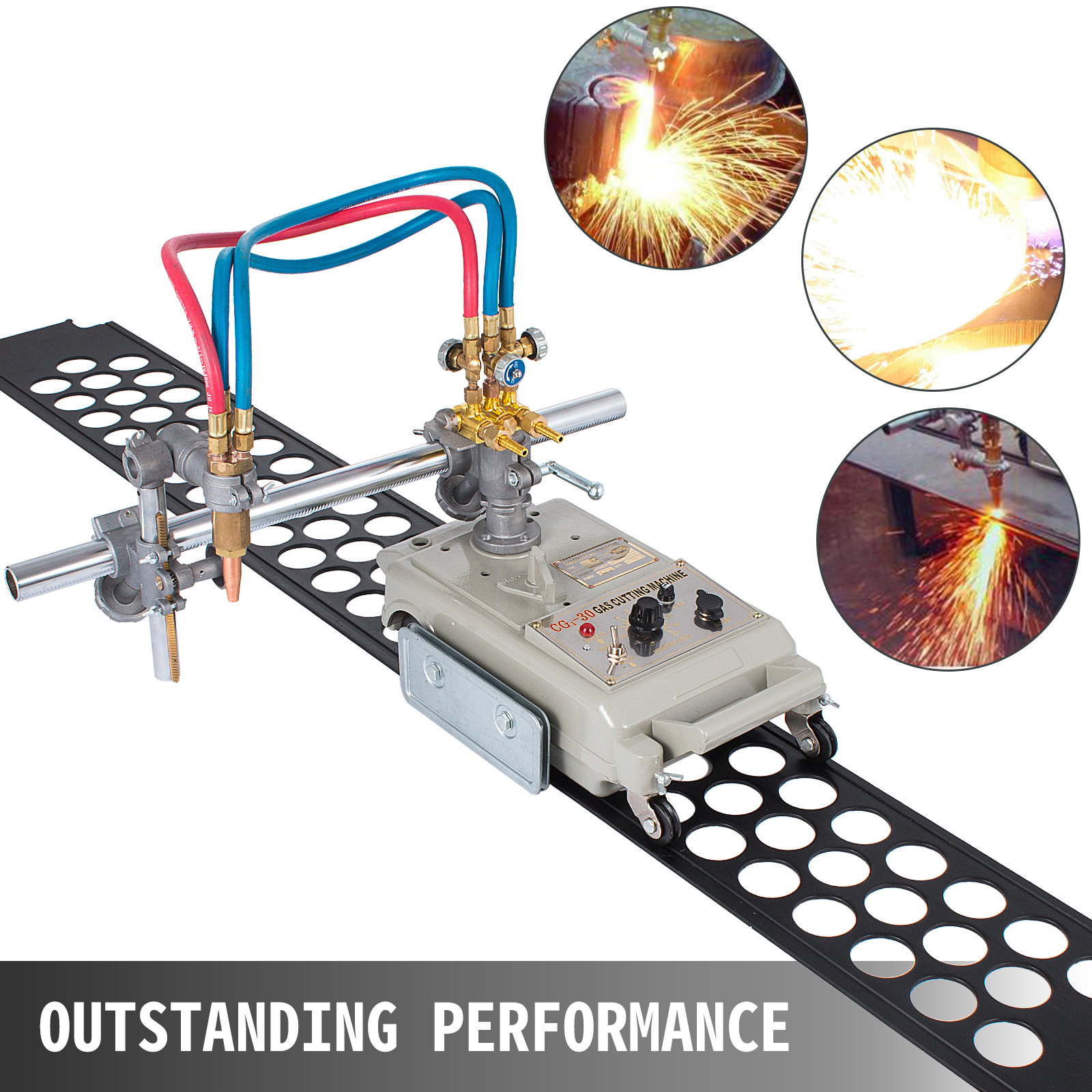 Torch Track Burner Cg1-31 Gas Cutting Machine 2-30in/min Rail Track ...