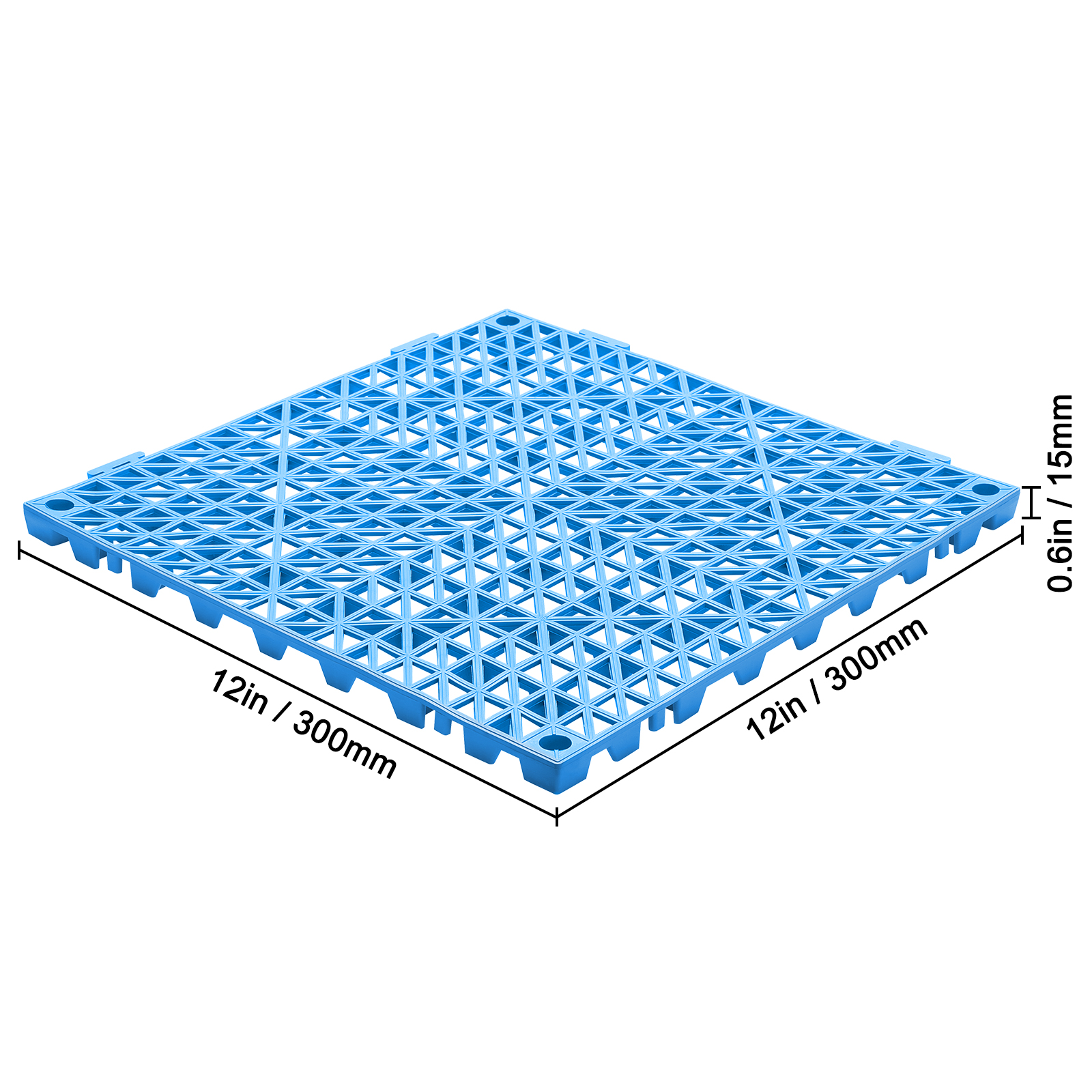 VEVOR Loseta de PVC Losetas Autoventiladas 50 PCS Baldosa de Clip ...