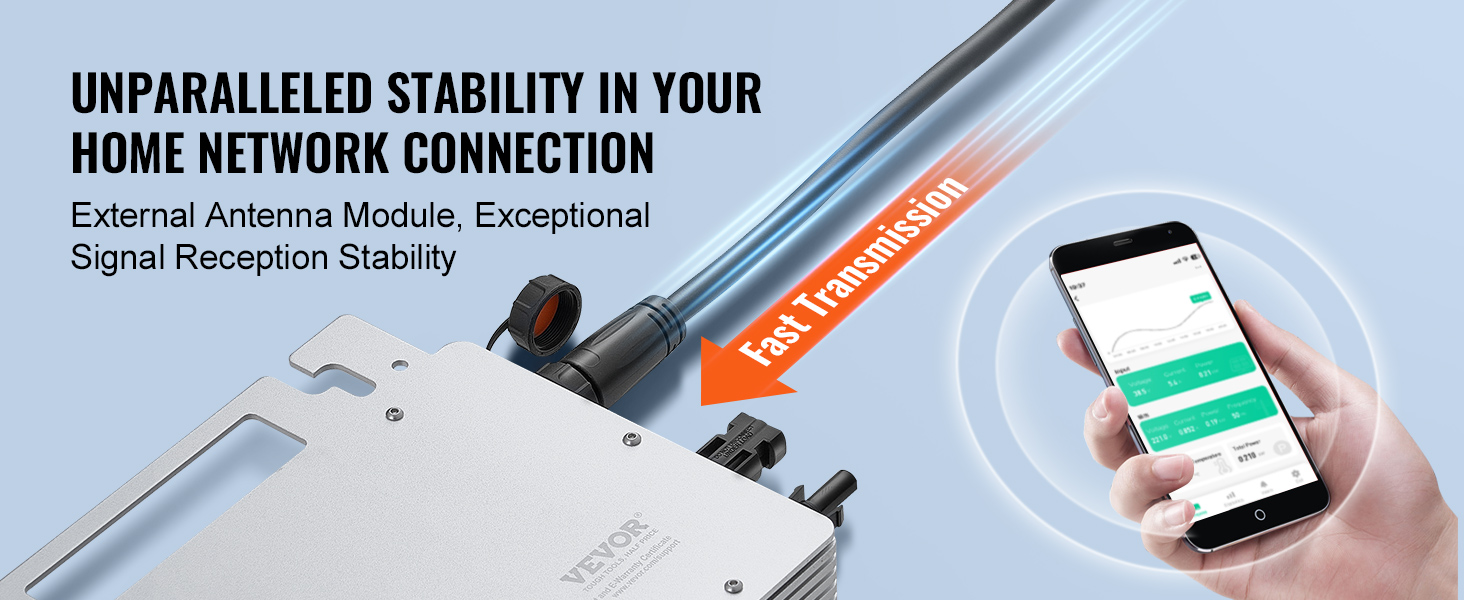 VEVOR Solar Grid Tie Micro Inverter 800W Waterproof IP65, Solar Micro ...