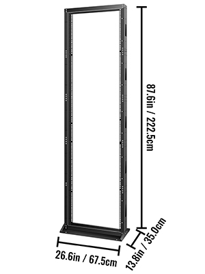 VEVOR Server Rack, 45U Open Frame Rack, 2-Post IT Server Network Relay ...