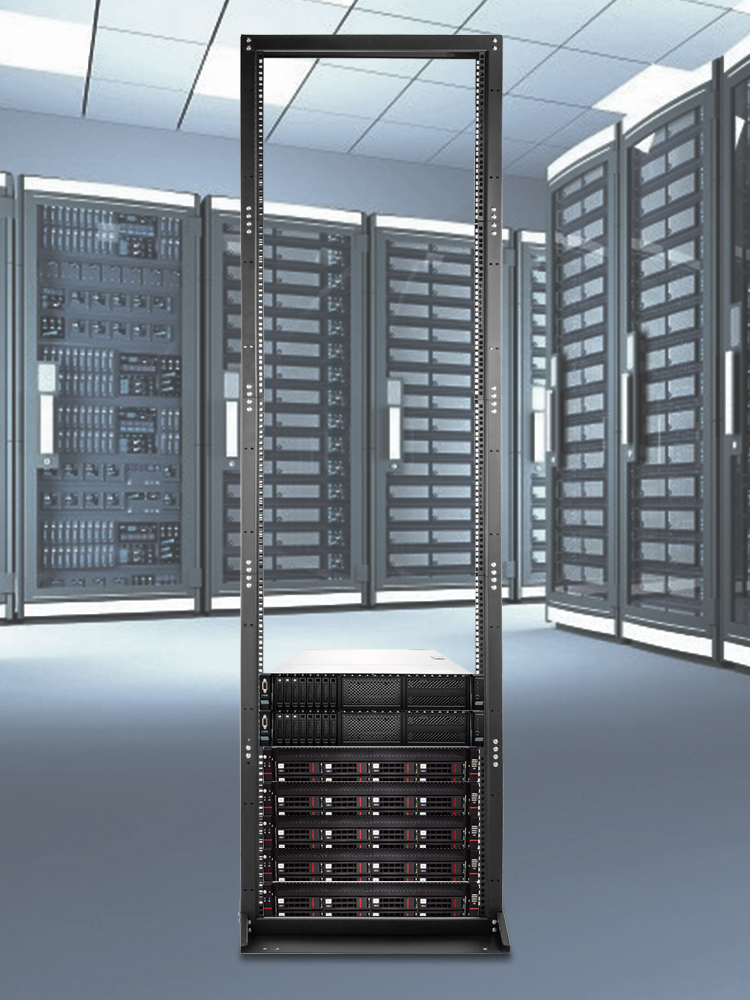 VEVOR Server Rack, 45U Open Frame Rack, 2-Post IT Server Network Relay Rack, 23 Inch Server ...