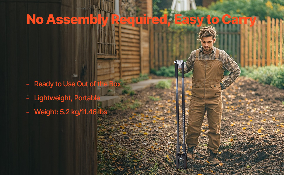 Post Hole Digger with Carbon Steel Handle Scale Marks 57.5" Manual Hole ...