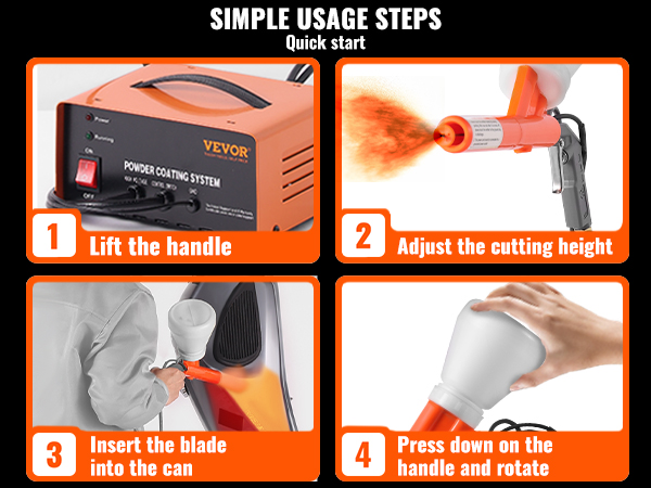 VEVOR Powder Coating System, 50KV Electrostatic Output Powder Coating ...