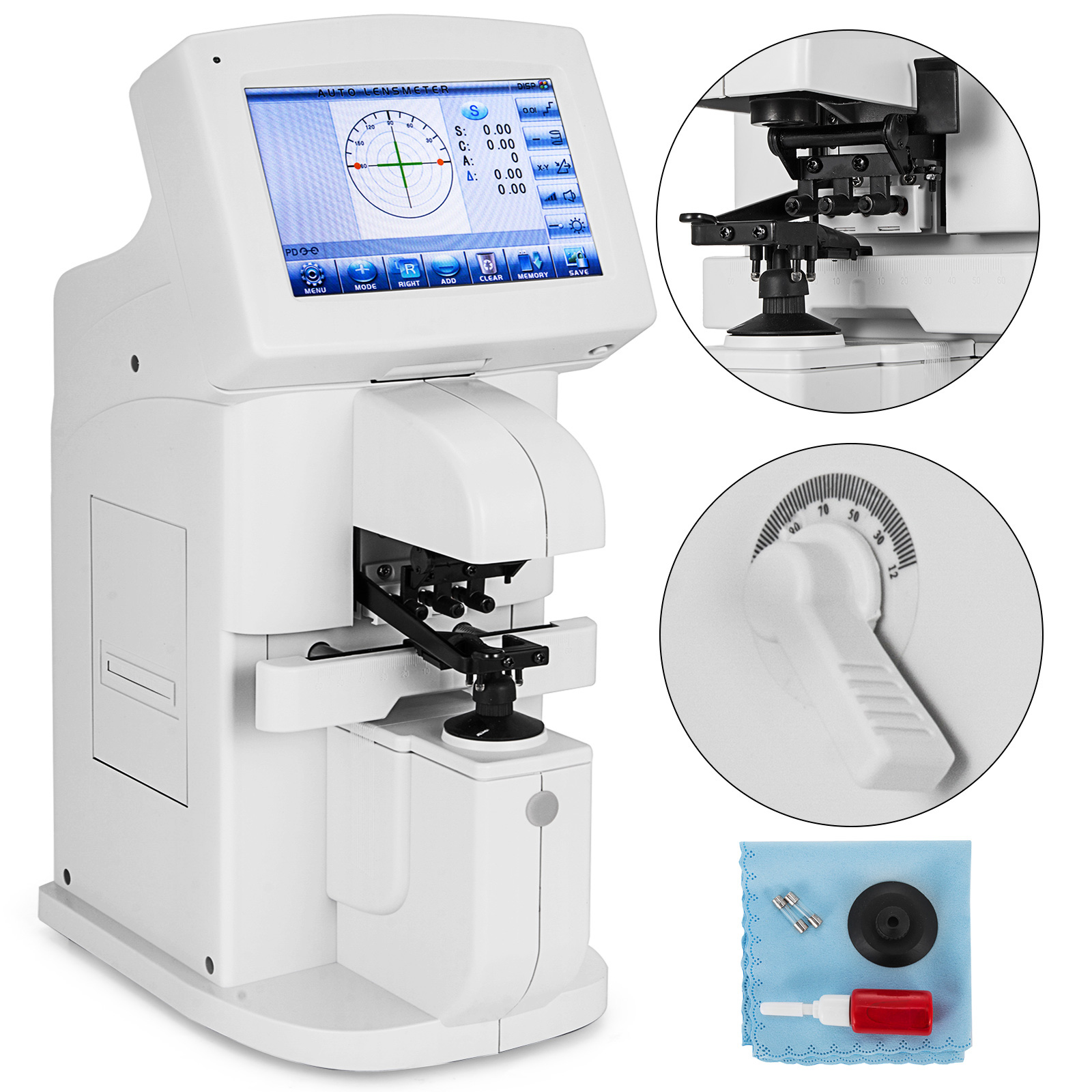Auto Lensmeter Optical Lensometer 7" Colorful Lcd Touch Screen Pd Data ...