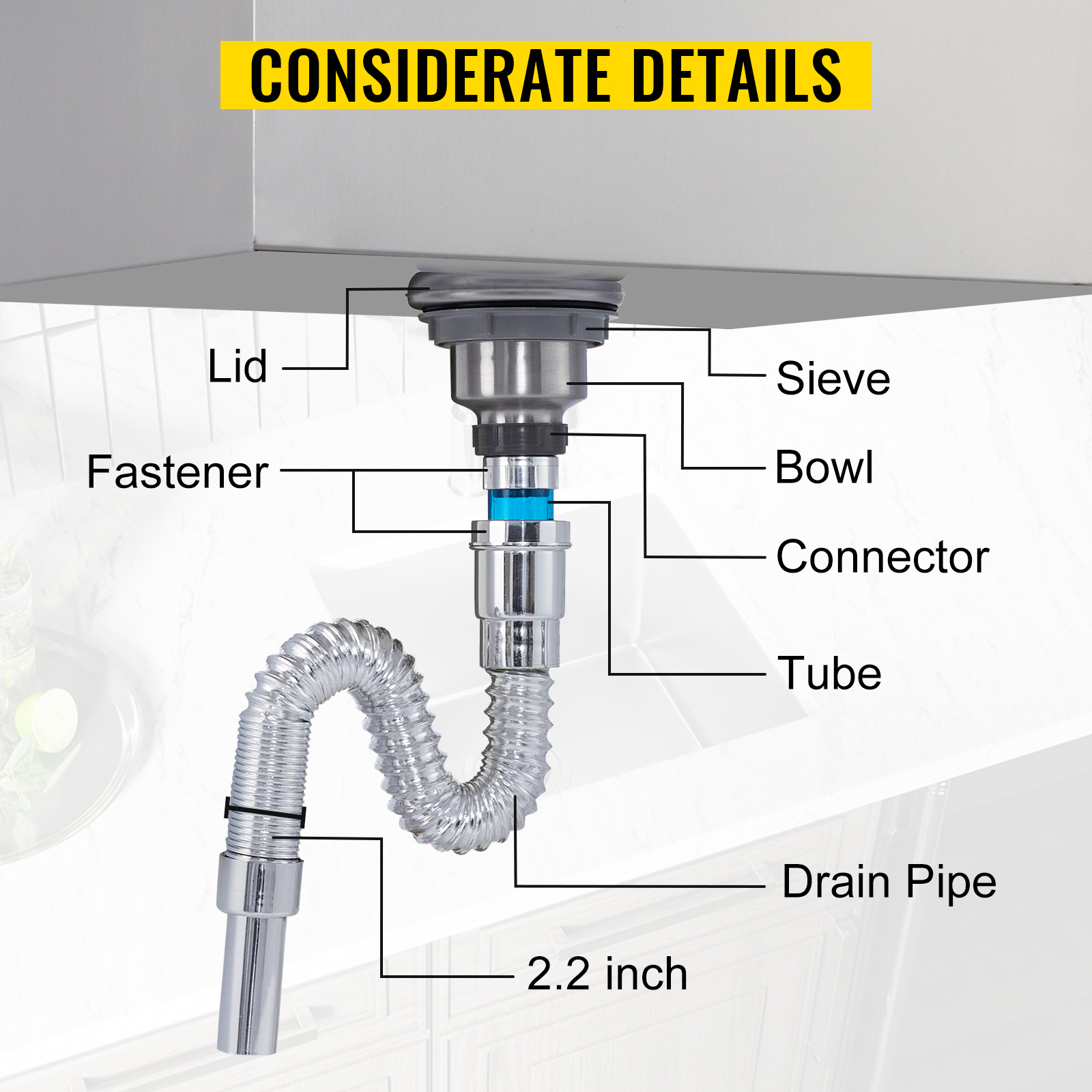 VEVOR Drop In Ice Chest 27L x 18W x 21H Inch with Sliding Cover ...