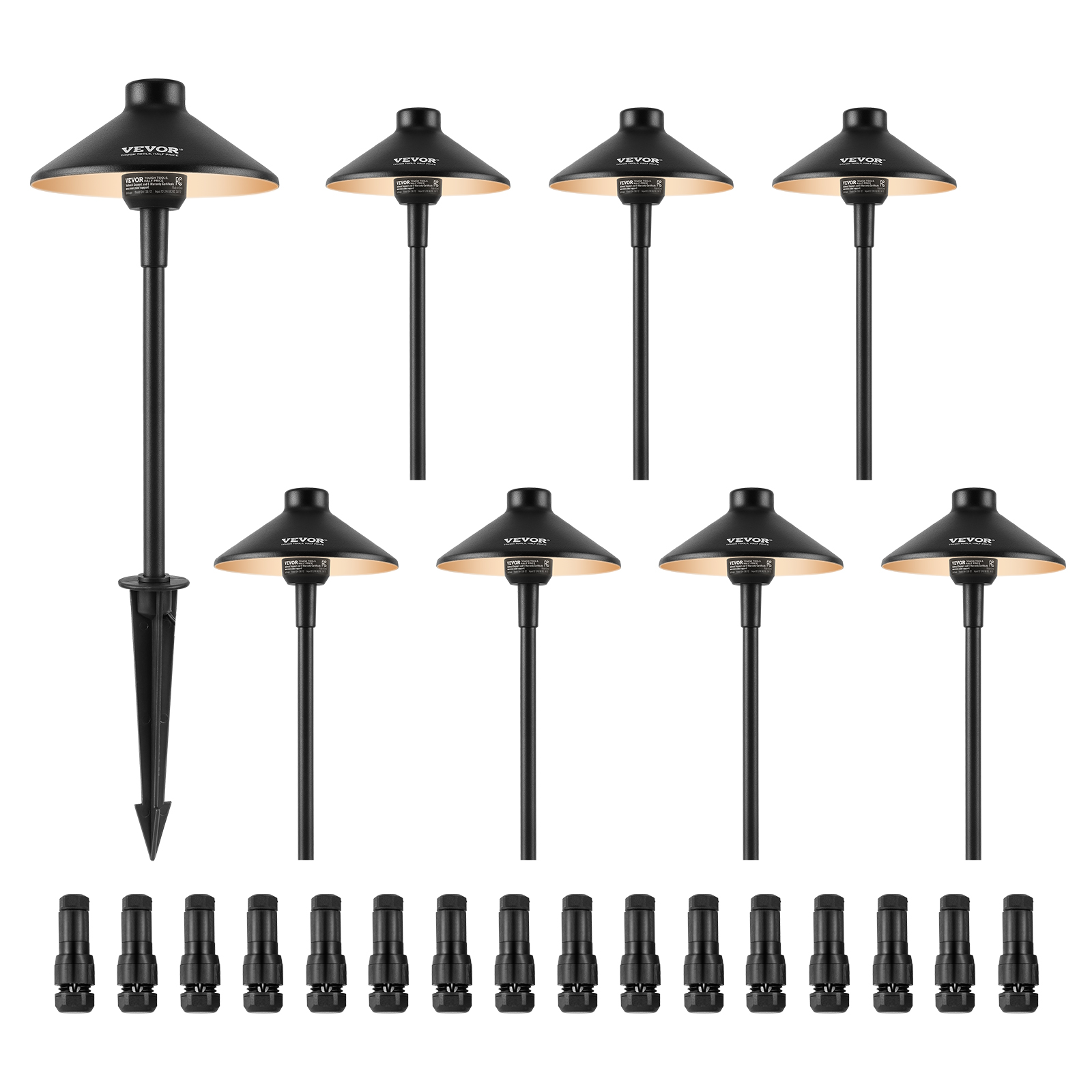 VEVOR 8/12PCS Low Voltage Landscape Path Lights 12-24V Outdoor LED ...