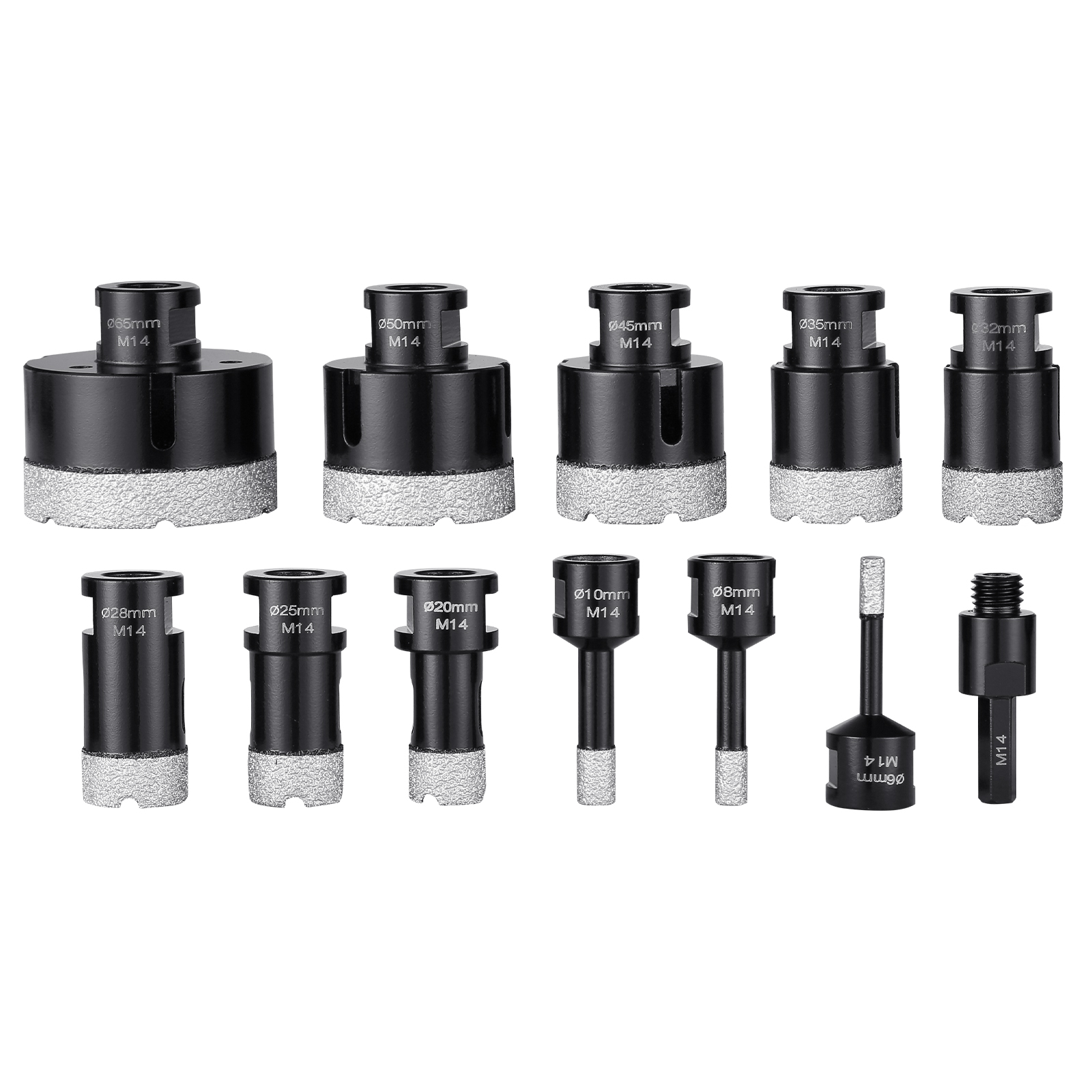 VEVOR Diamond Core Drill Bit Set 11/10/6PCS 6/8/10/20/25/28/32/35/45/50 ...