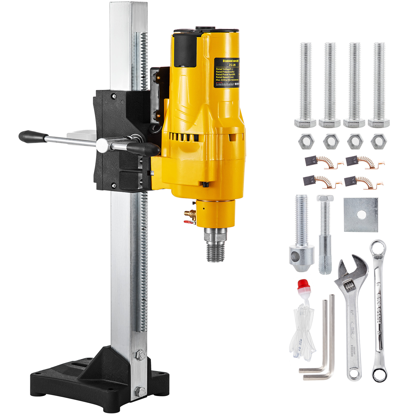 8'' Diamond Core Drill Concrete Drilling Machine with Stand & Drill ...