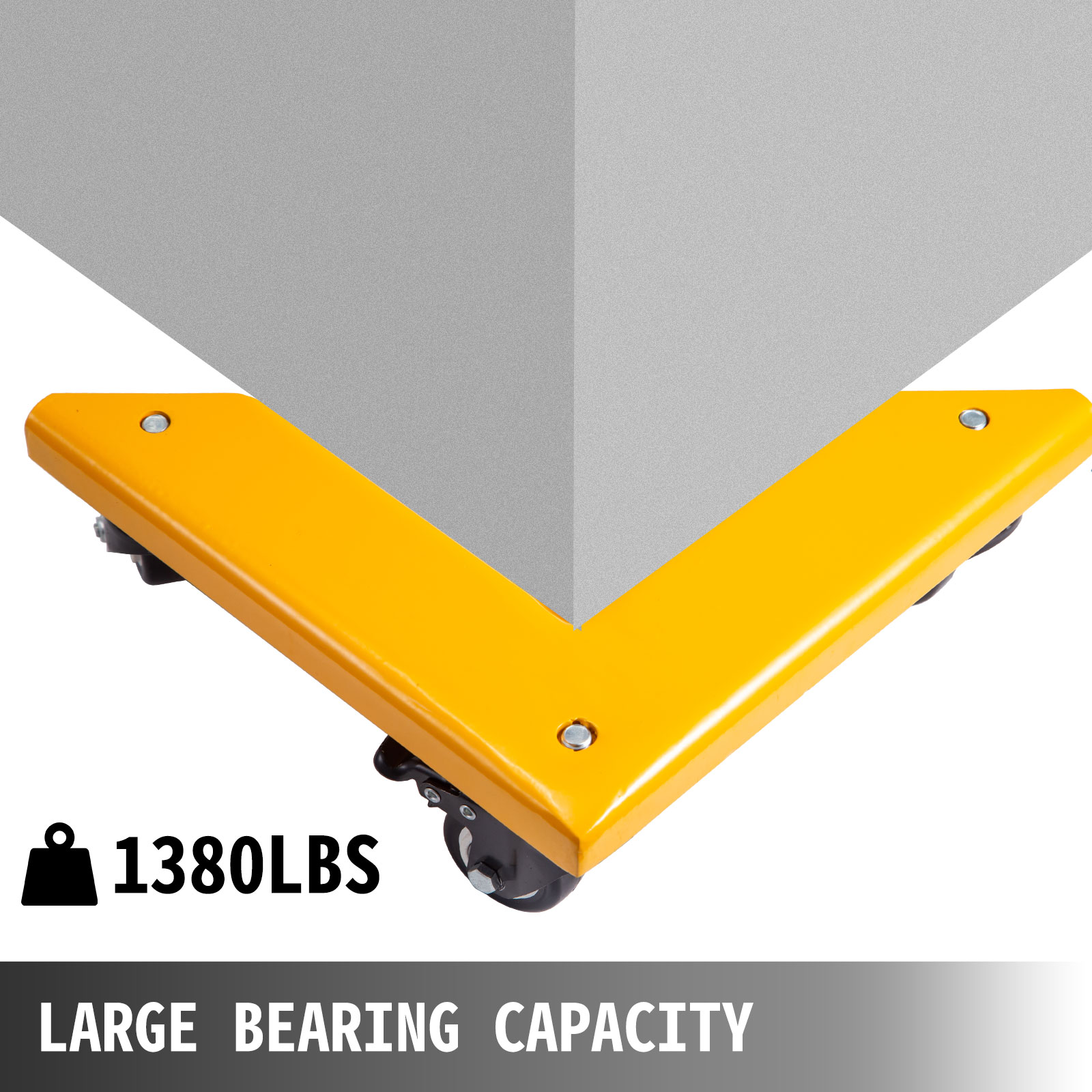 VEVOR Safe Dolly 3 Wheel (1 Locking & 2 Swivel), Cabinet Movers Set of ...