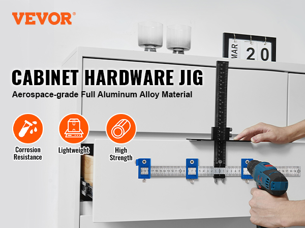 VEVOR Cabinet Hardware Jig Aluminum Alloy and Stainless Steel Cabinet ...