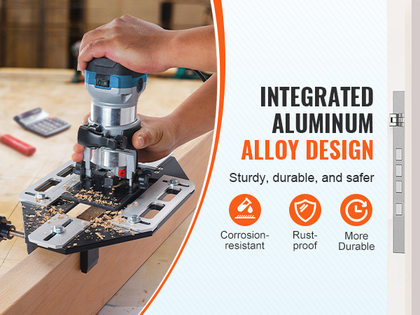 VEVOR Door Hinge Jig, Aluminum Alloy Woodworking Hole Opener, Flexible ...