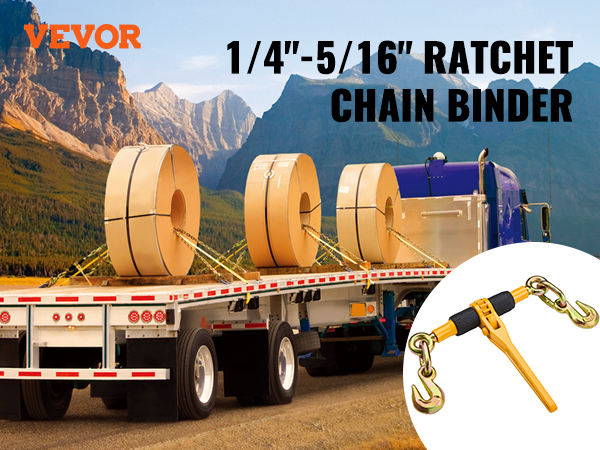 VEVOR VEVOR - Tensor de cadena con trinquete, 1/4"-5/16", 2600 lb ...